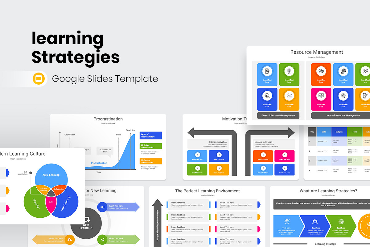 learning Strategies Google Slide Template | Nulivo Market