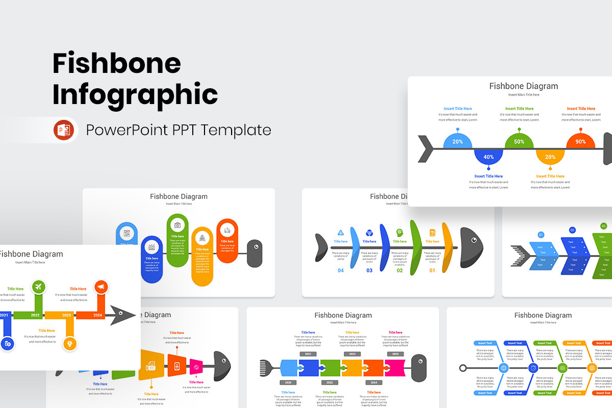 Fishbone Infographic PowerPoint template | Nulivo Market