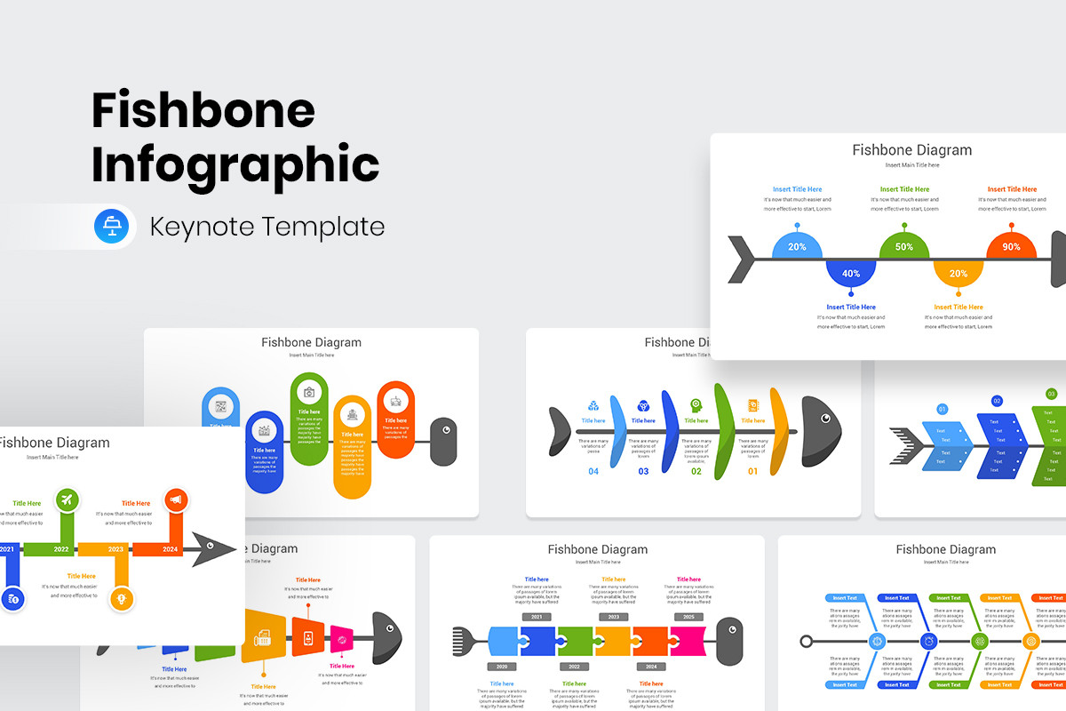 Fishbone Infographic Keynote template | Nulivo Market