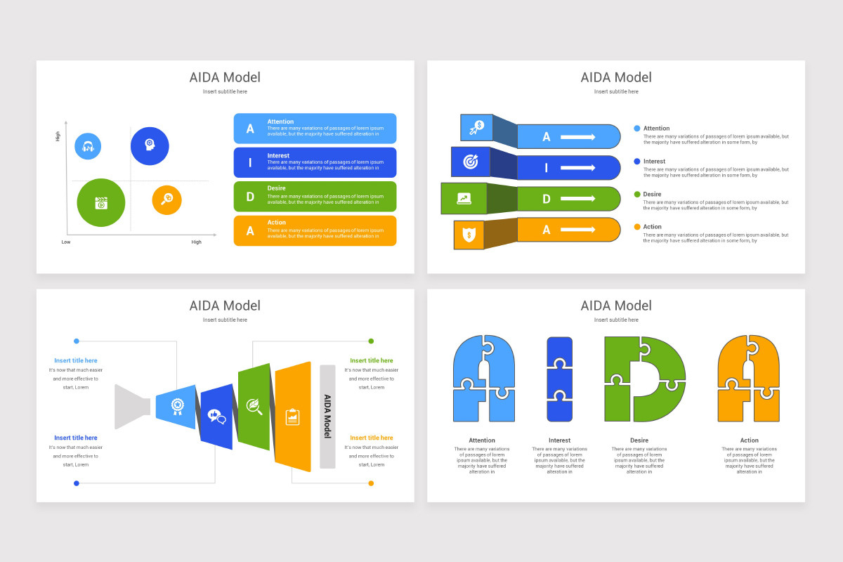 AIDA Model Google Slide Template | Nulivo Market