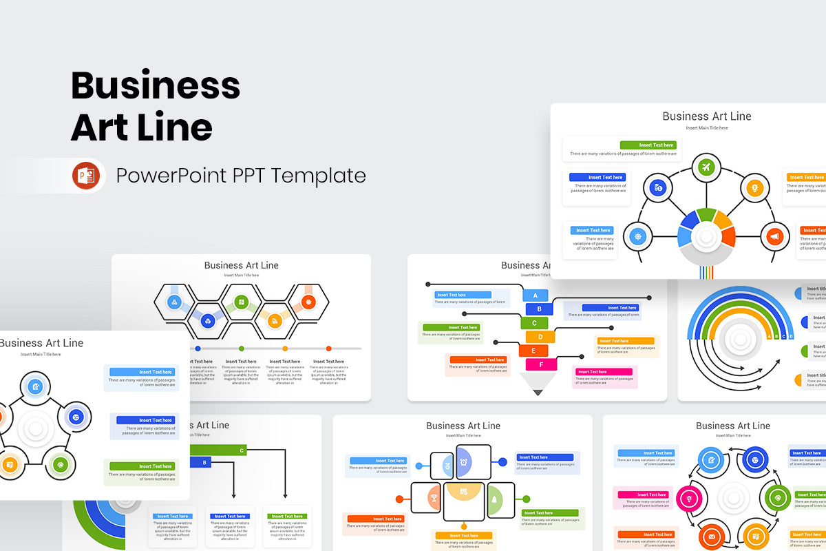 Business Art Line PowerPoint Template | Nulivo Market