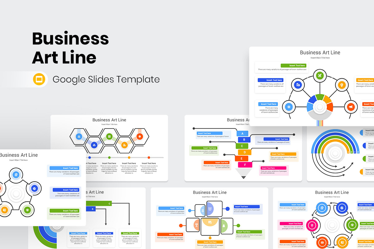 Business Art Line Google Slide Template | Nulivo Market