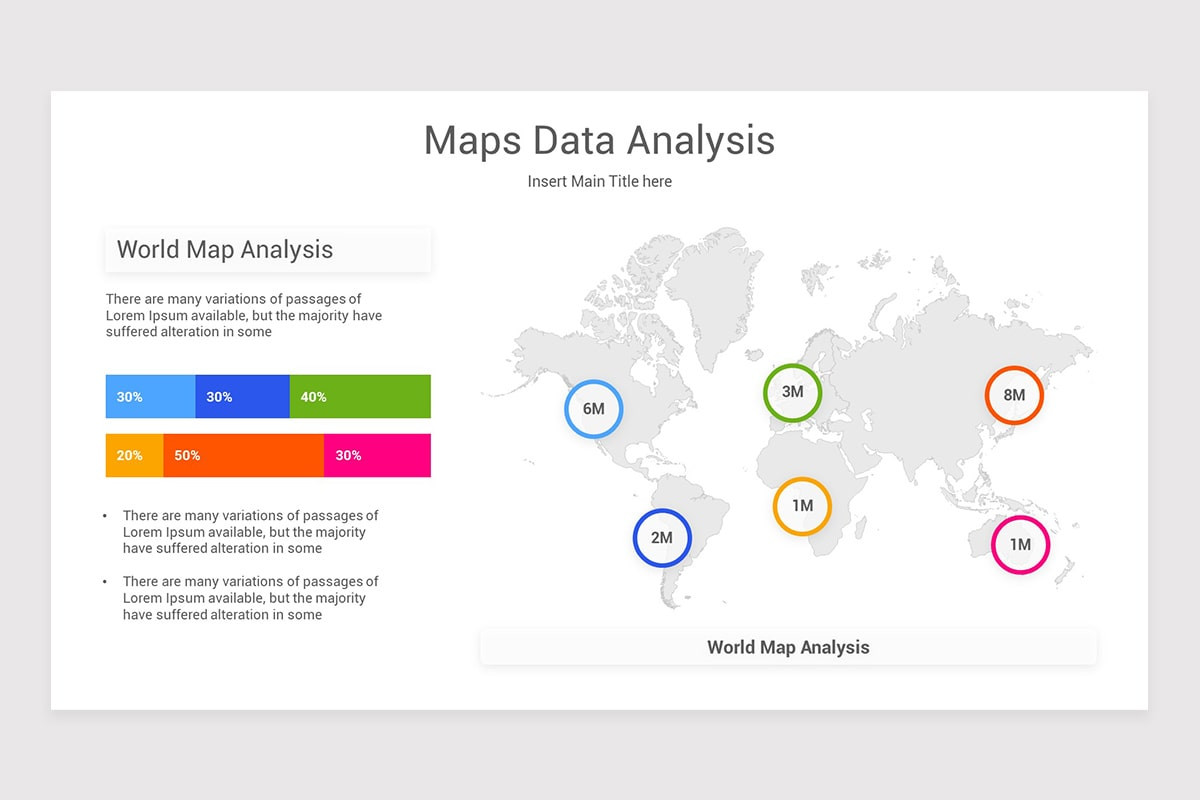 World Maps Data Analysis Keynote Template | Nulivo Market