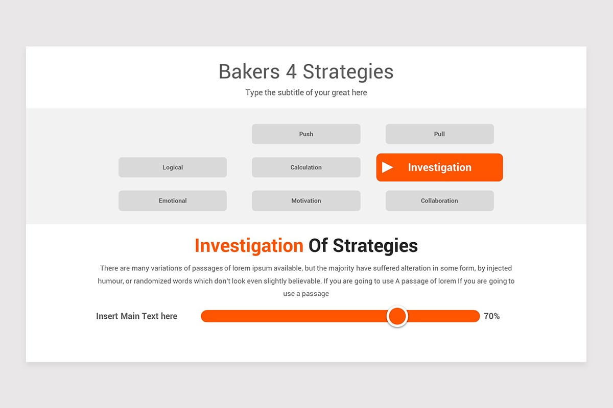 Baker's 4 Strategies PowerPoint Template | Nulivo Market