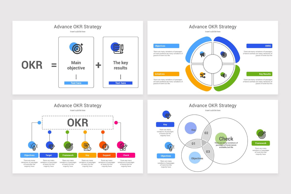 Advance OKR Strategy Google Slide Template | Nulivo Market