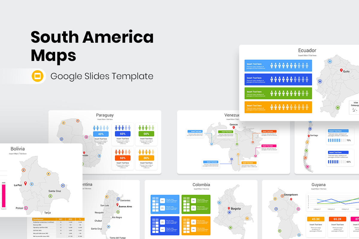 South America Maps Google Slide Template | Nulivo Market