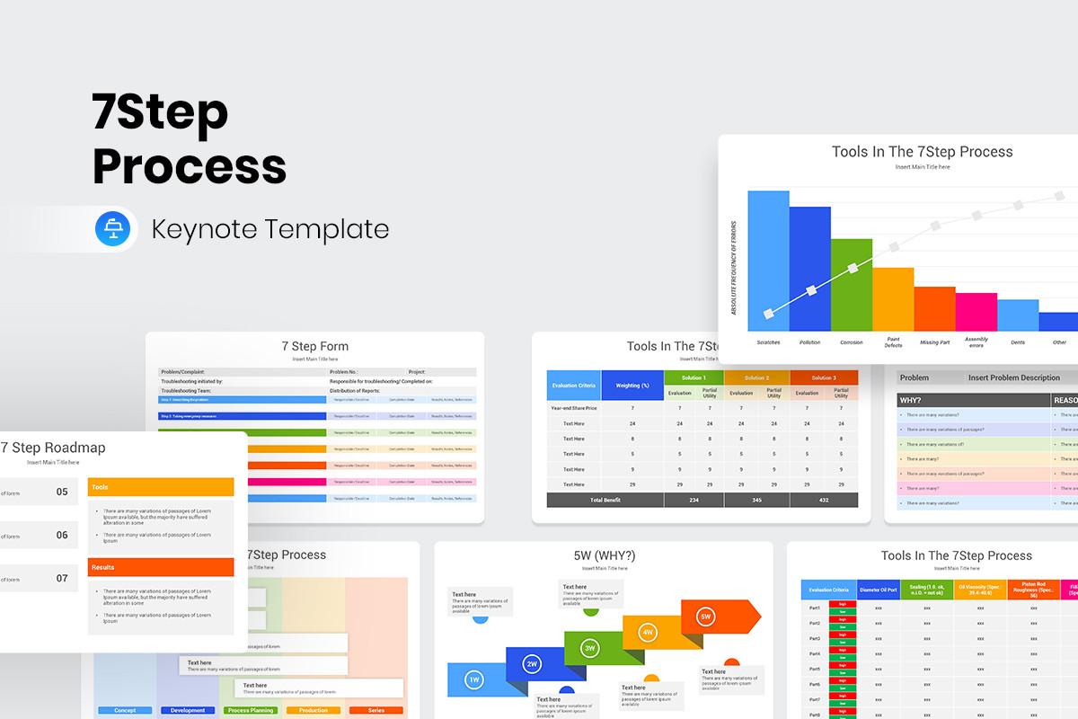 7Step Process Keynote Template | Nulivo Market