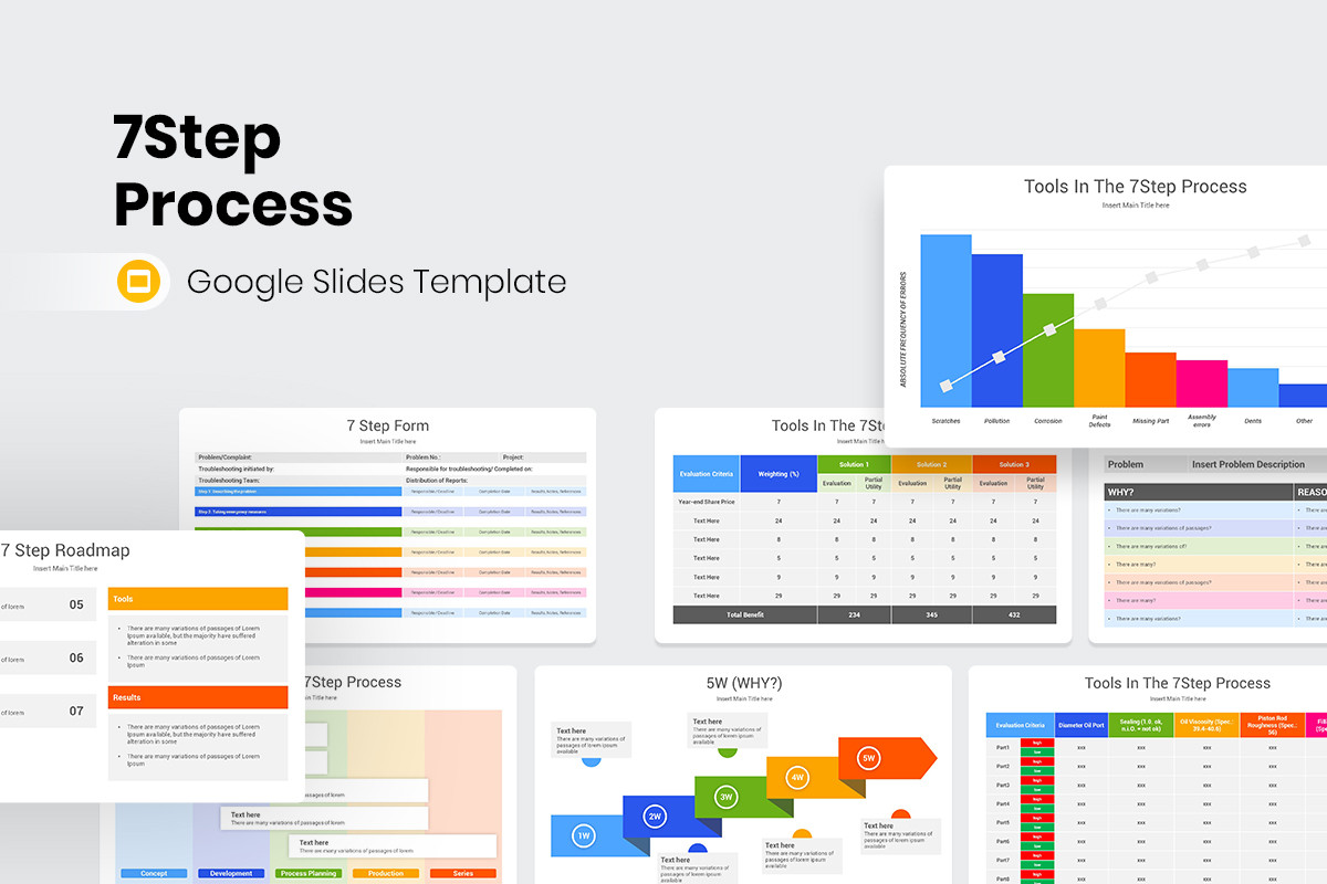 7Step Process Google Slide Template | Nulivo Market