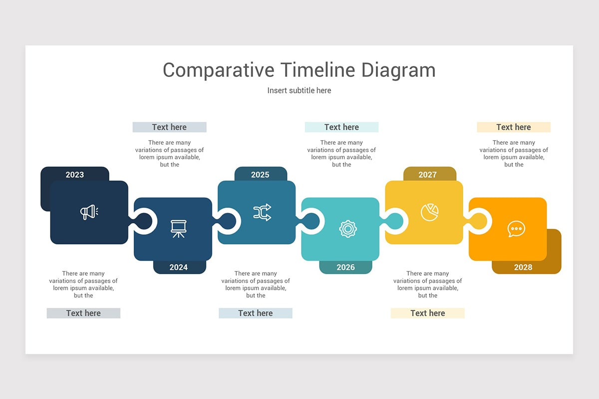 Comparative Timeline PowerPoint Template | Nulivo Market