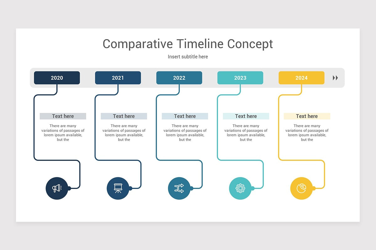 Comparative Timeline PowerPoint Template | Nulivo Market