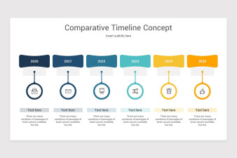 Comparative Timeline PowerPoint Template | Nulivo Market