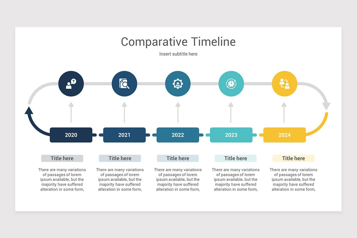 Comparative Timeline Keynote Template | Nulivo Market