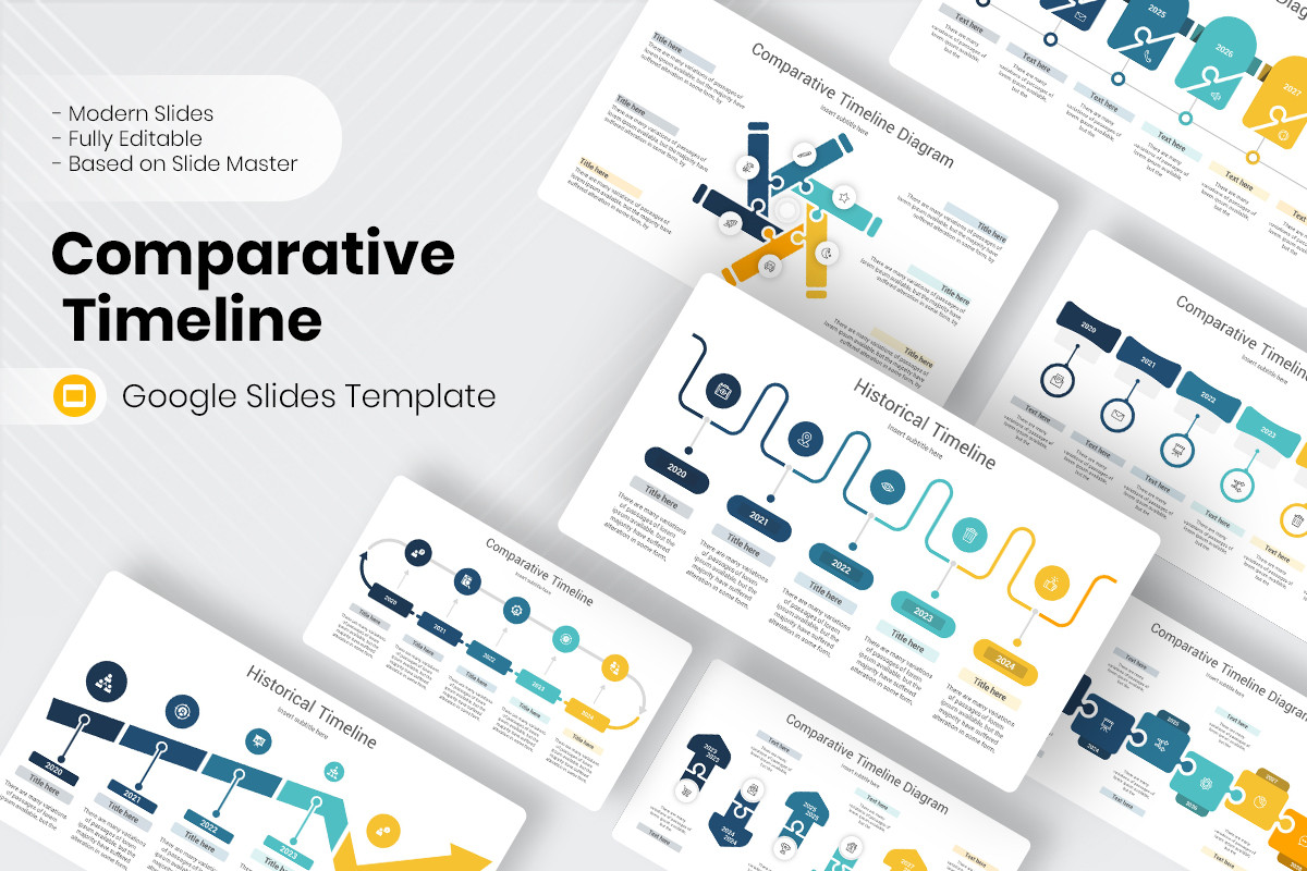 Comparative Timeline Google Slide Template | Nulivo Market