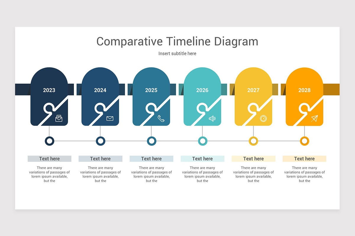 Comparative Timeline Google Slide Template | Nulivo Market