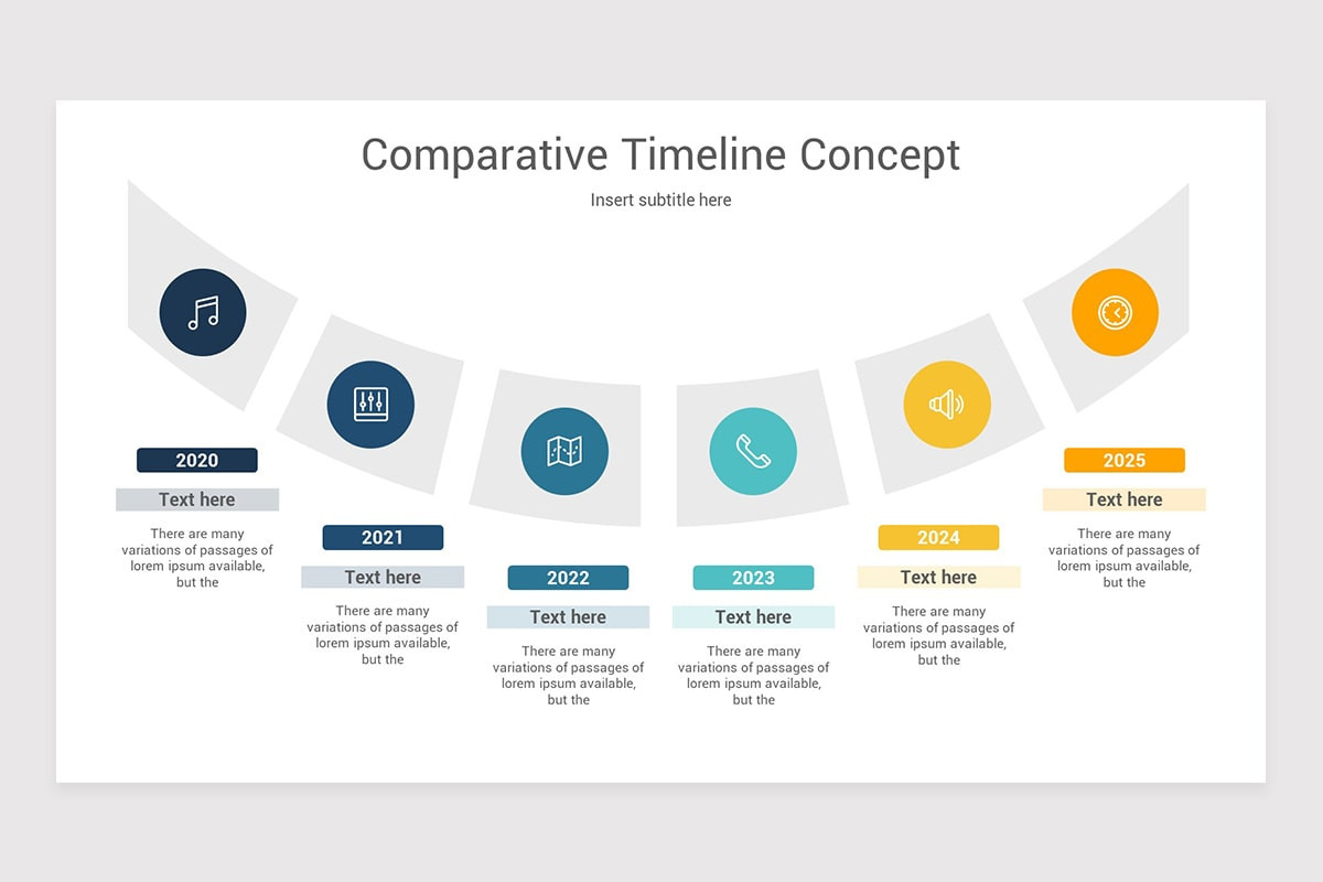 Comparative Timeline Google Slide Template | Nulivo Market