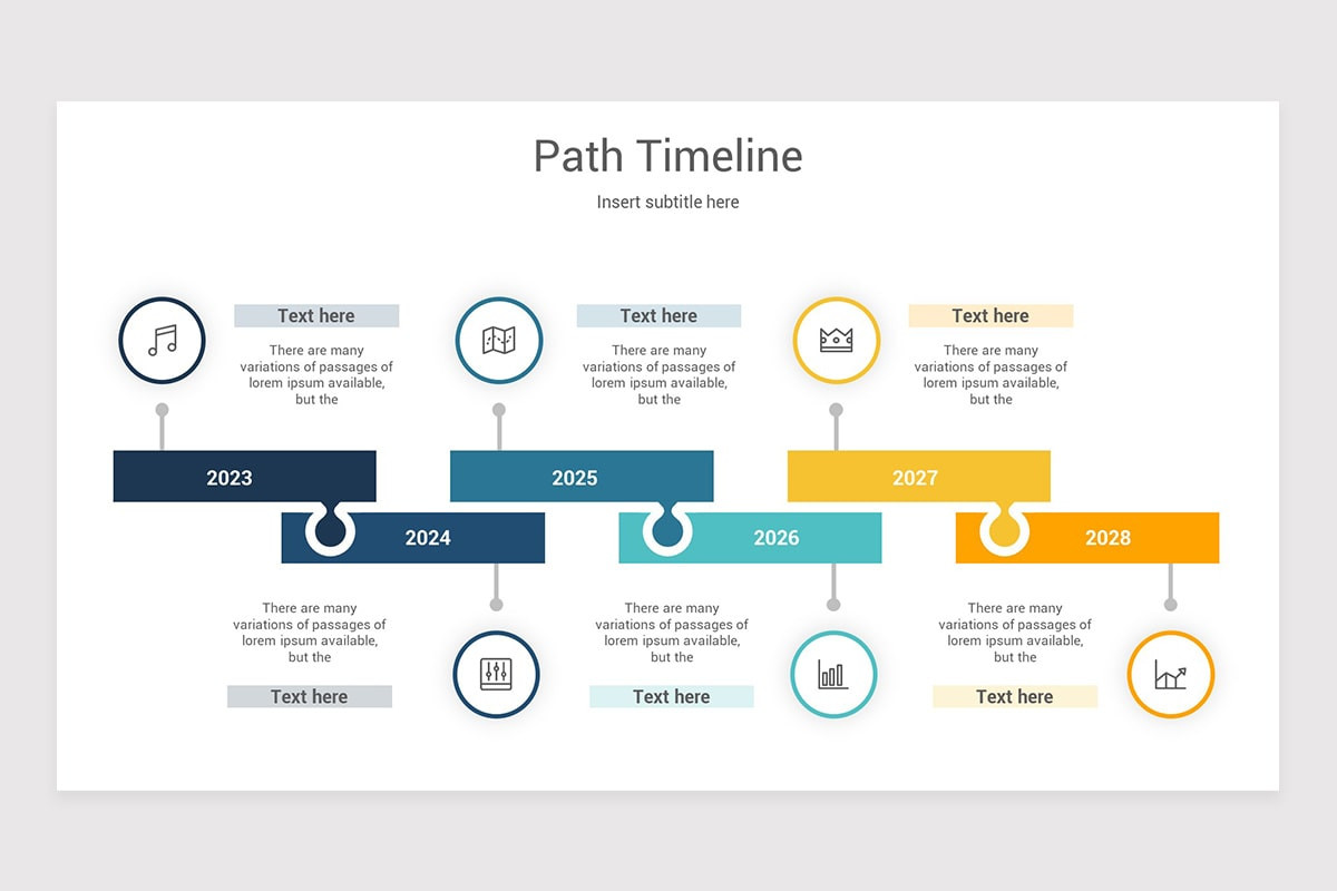 Path Timeline PowerPoint Template | Nulivo Market