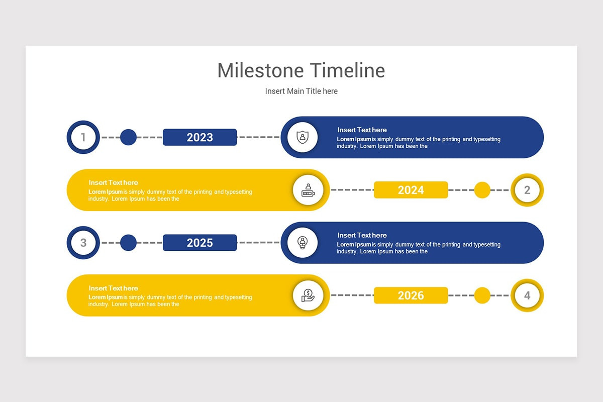 Milestone Timeline PowerPoint Template | Nulivo Market