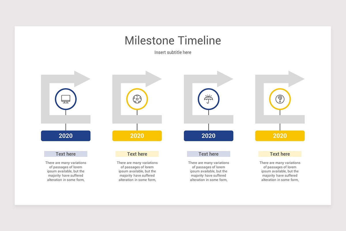 Milestone Timeline PowerPoint Template | Nulivo Market