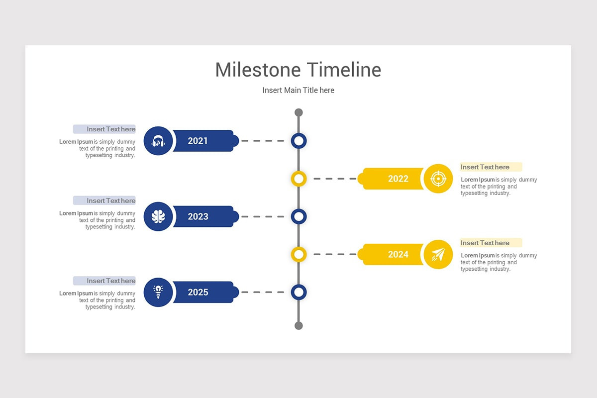 Milestone Timeline PowerPoint Template | Nulivo Market