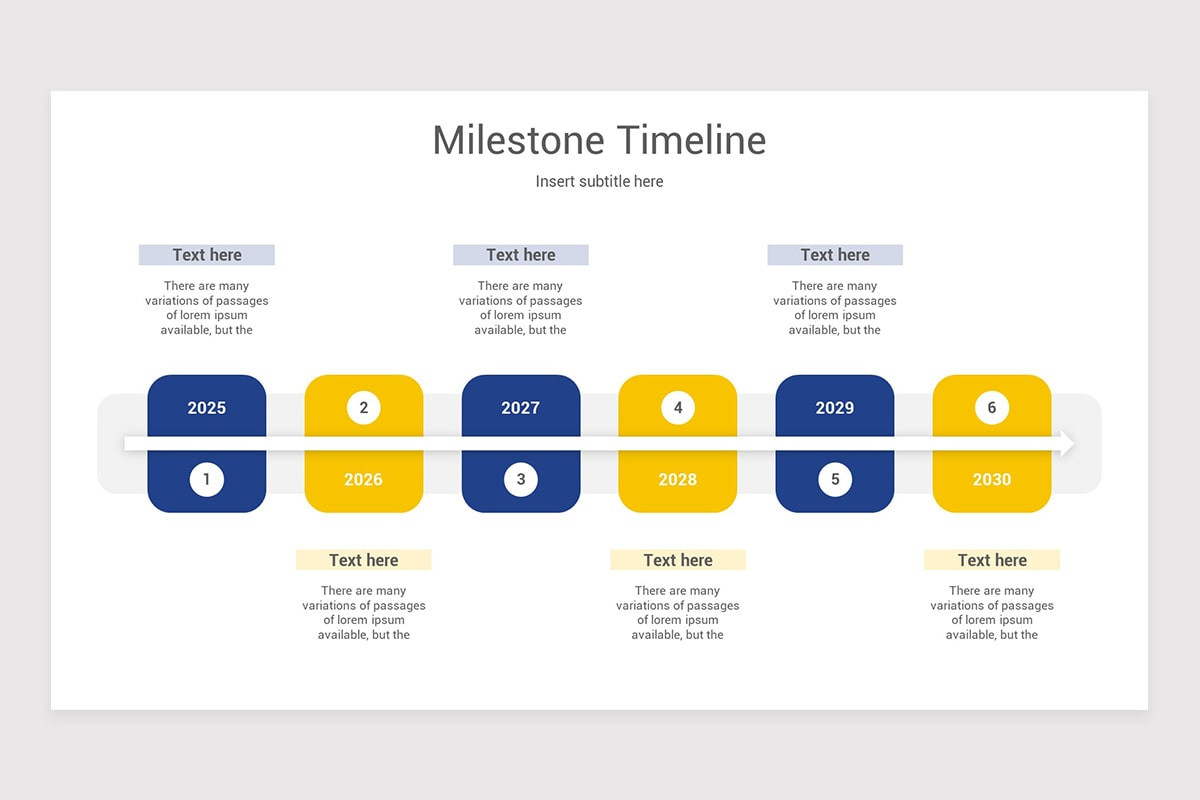 Milestone Timeline PowerPoint Template | Nulivo Market