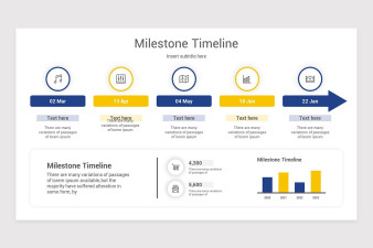Milestone Timeline PowerPoint Template | Nulivo Market