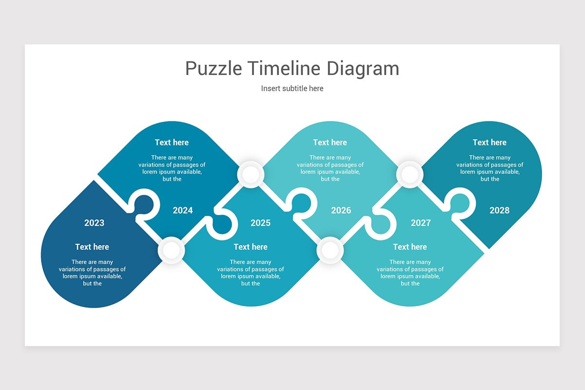Puzzle Timeline Keynote Template | Nulivo Market