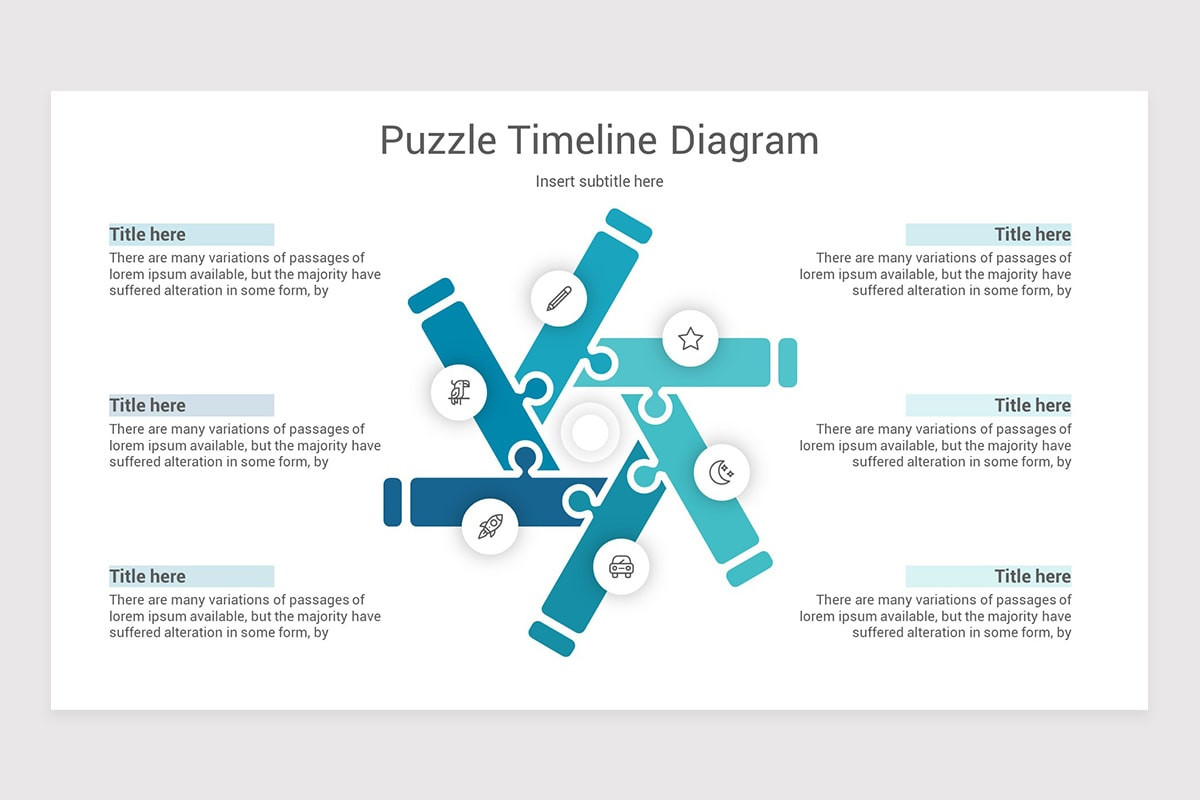 Puzzle Timeline PowerPoint Template | Nulivo Market