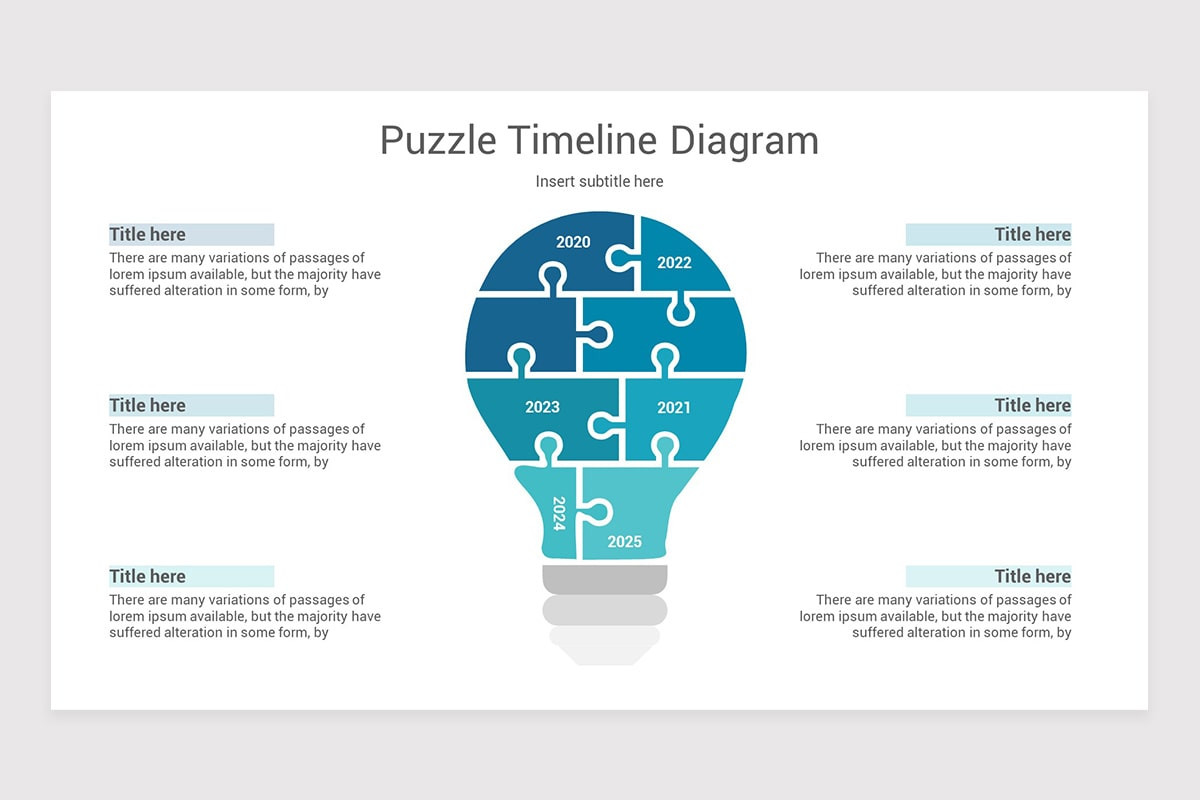 Puzzle Timeline PowerPoint Template | Nulivo Market