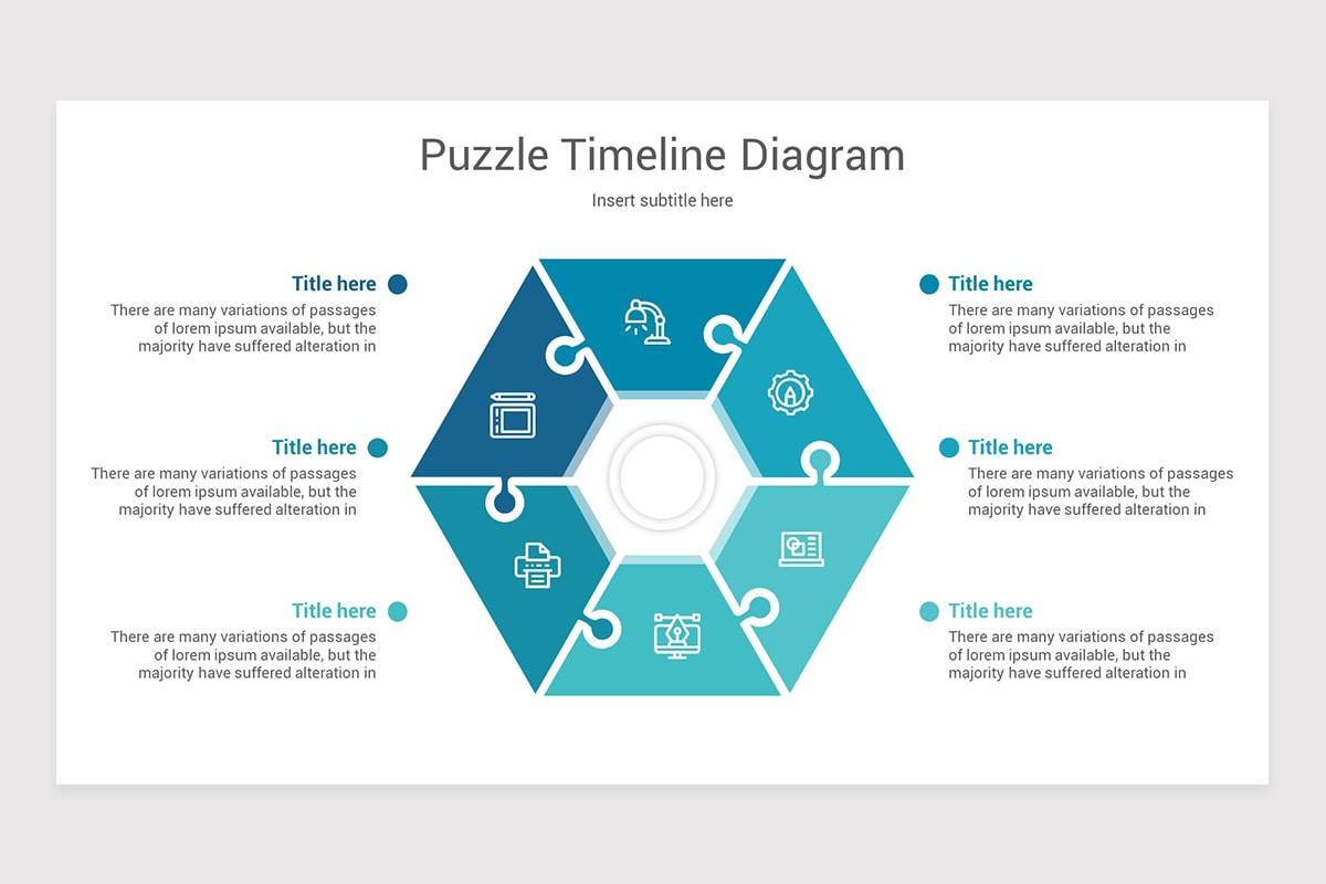 Puzzle Timeline PowerPoint Template | Nulivo Market