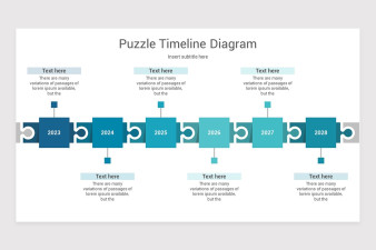 Puzzle Timeline PowerPoint Template | Nulivo Market