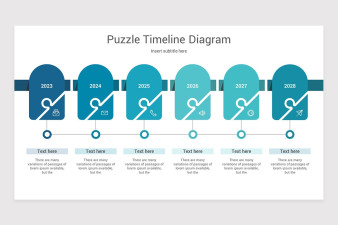Puzzle Timeline PowerPoint Template | Nulivo Market