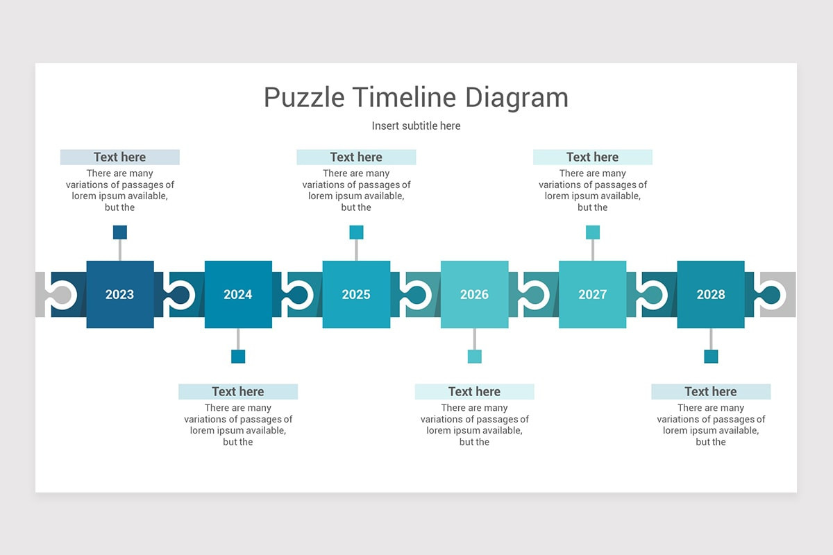 Puzzle Timeline Google Slide Template | Nulivo Market