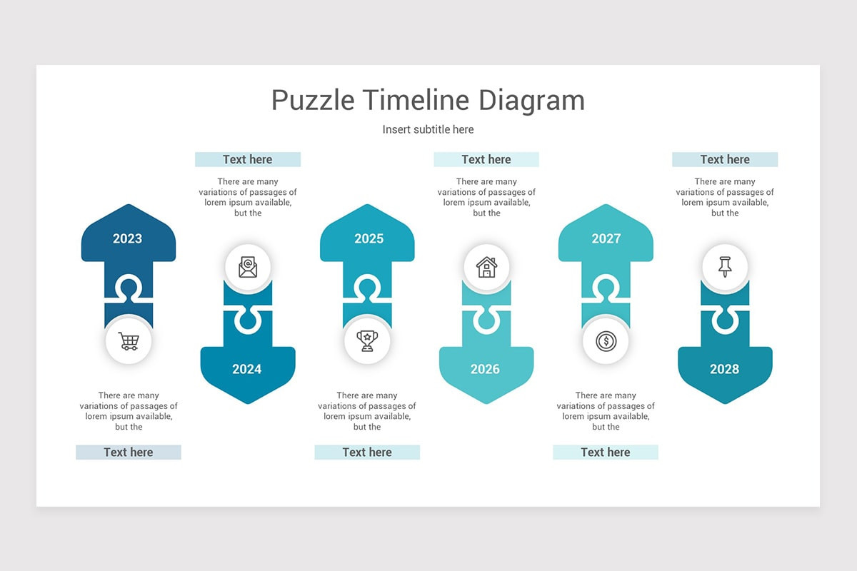 Puzzle Timeline Google Slide Template | Nulivo Market