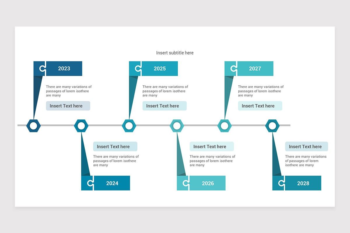 Puzzle Timeline Google Slide Template | Nulivo Market