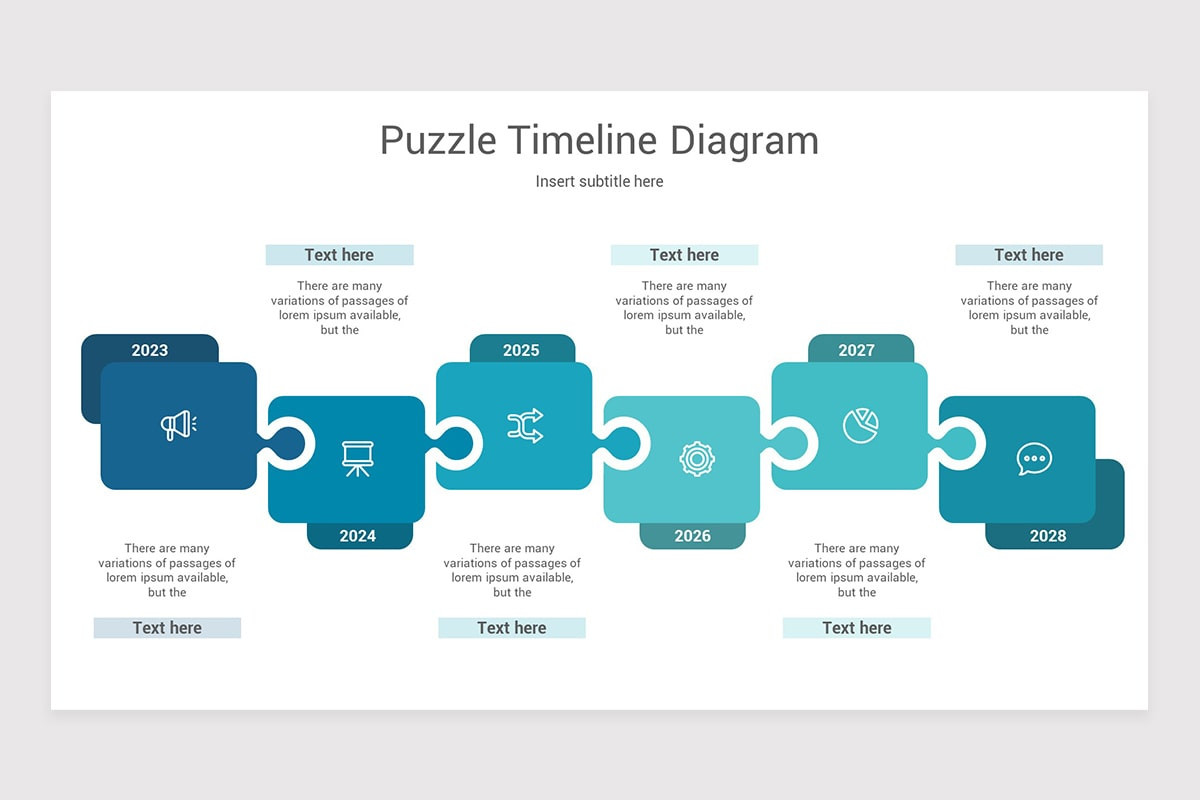 Puzzle Timeline Google Slide Template | Nulivo Market