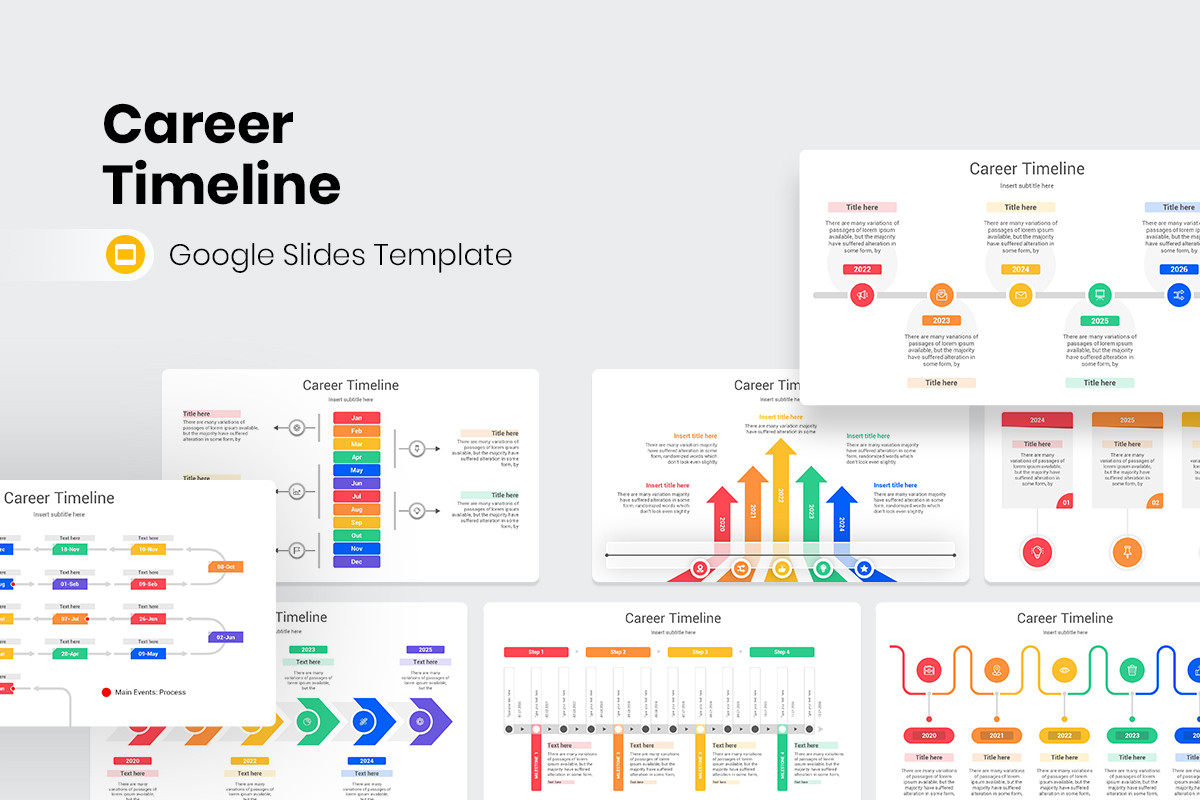 Career Timeline Google Slide Template | Nulivo Market