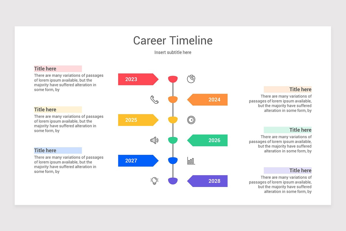 Career Timeline Google Slide Template | Nulivo Market