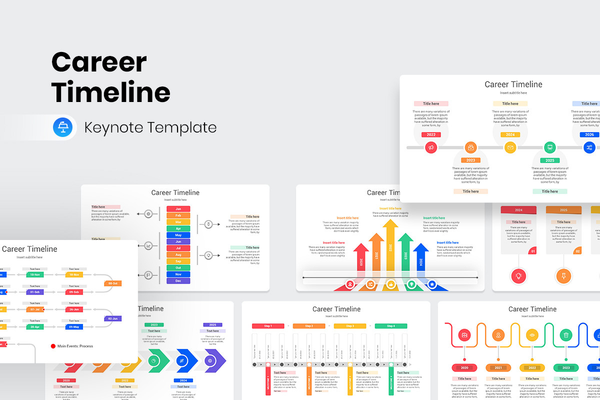 Career Timeline Keynote Template | Nulivo Market