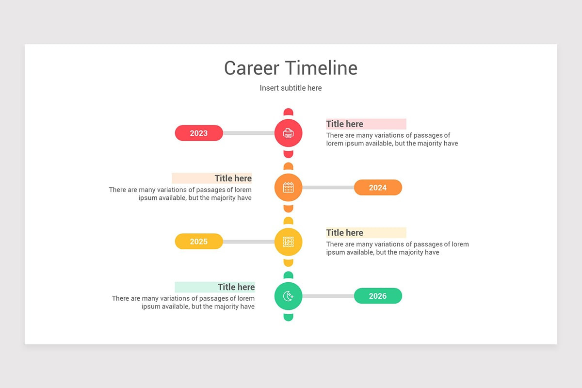 Career Timeline Keynote Template | Nulivo Market