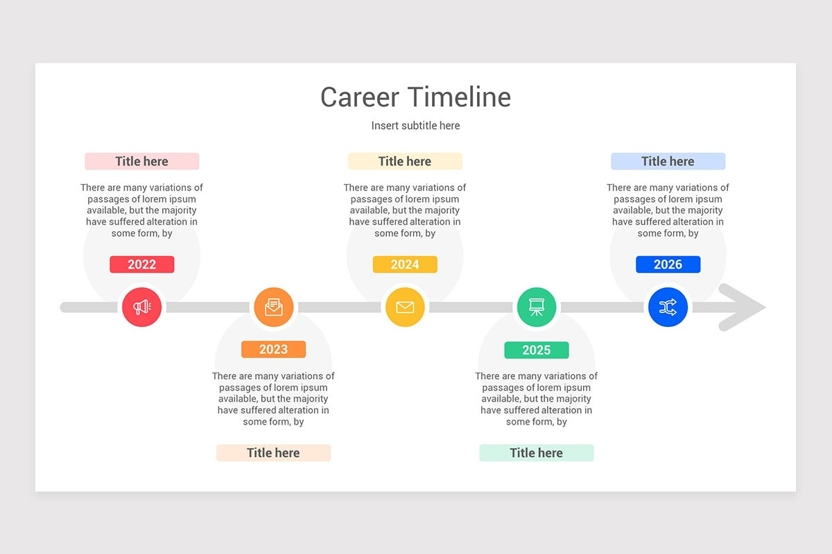 Career Timeline PowerPoint Template | Nulivo Market