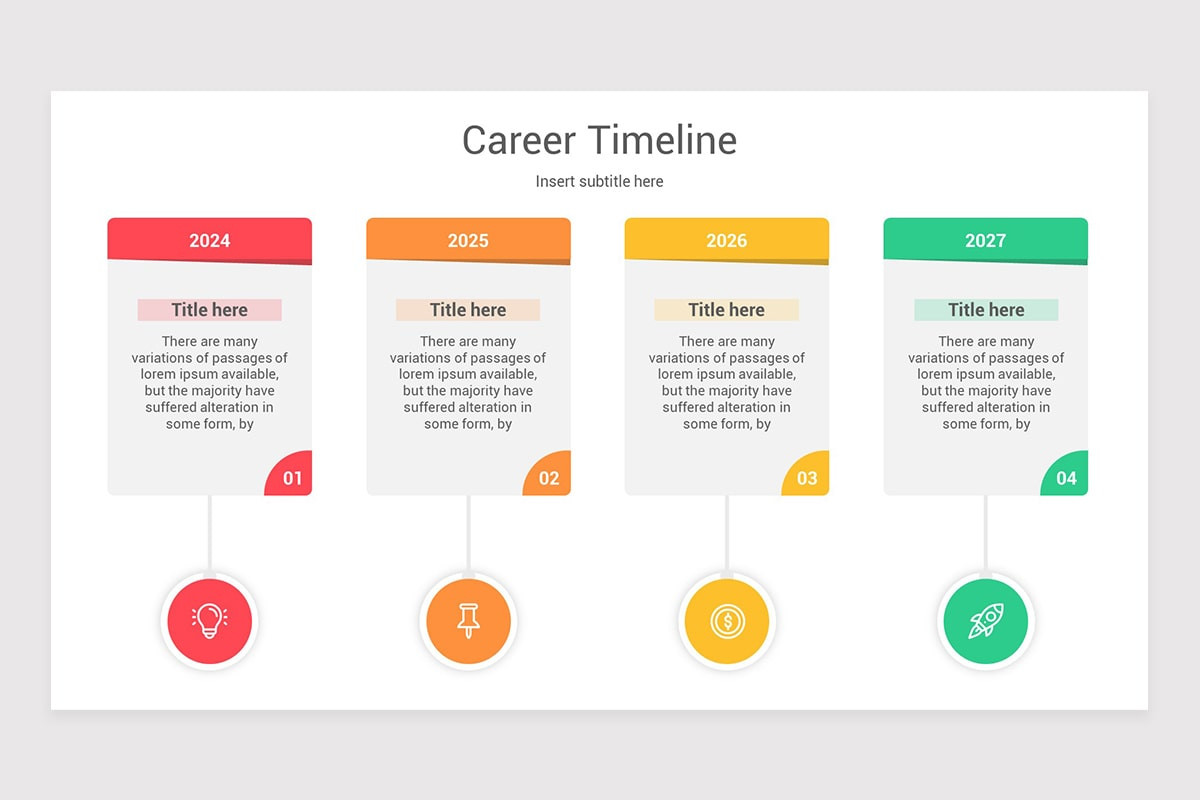 Career Timeline PowerPoint Template | Nulivo Market