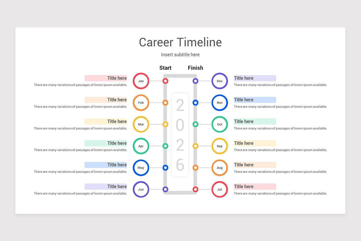Career Timeline PowerPoint Template | Nulivo Market