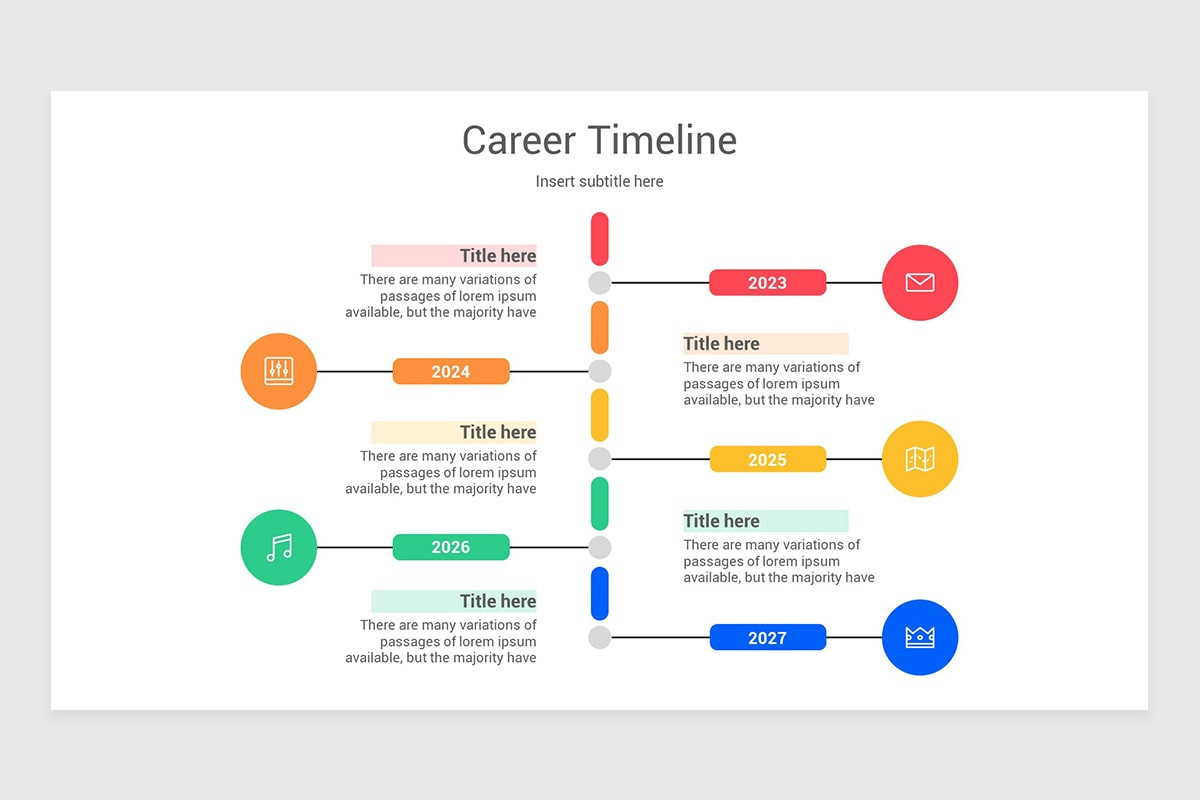 Career Timeline PowerPoint Template | Nulivo Market