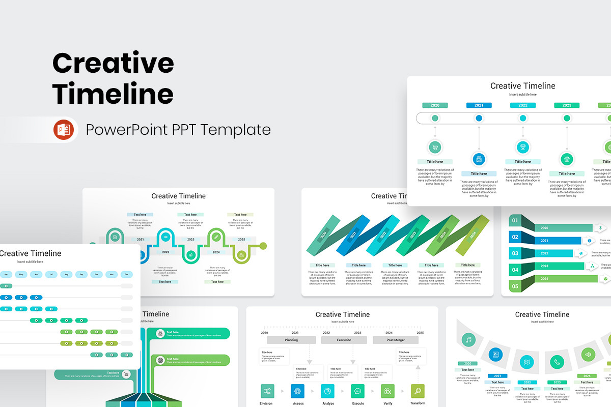 Creative Timeline PowerPoint Template | Nulivo Market