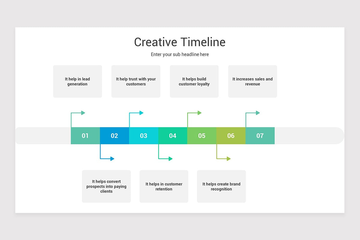 Creative Timeline PowerPoint Template | Nulivo Market