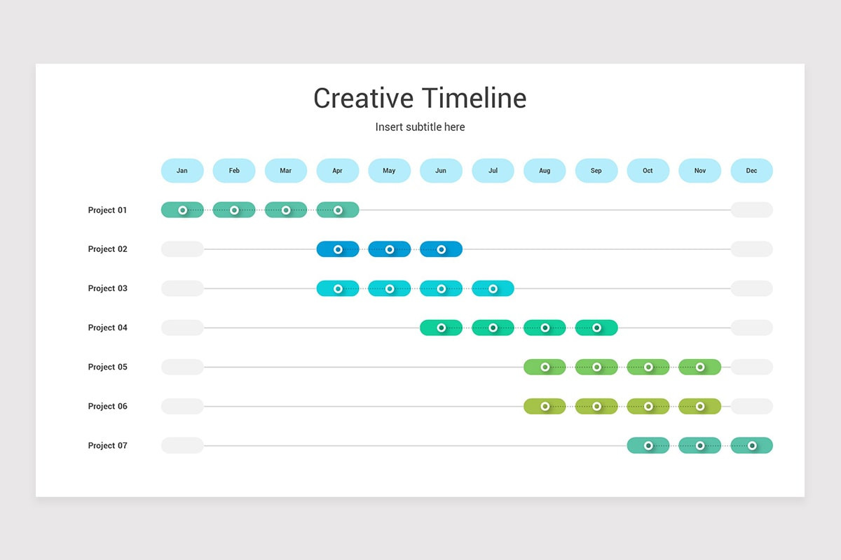Creative Timeline PowerPoint Template | Nulivo Market
