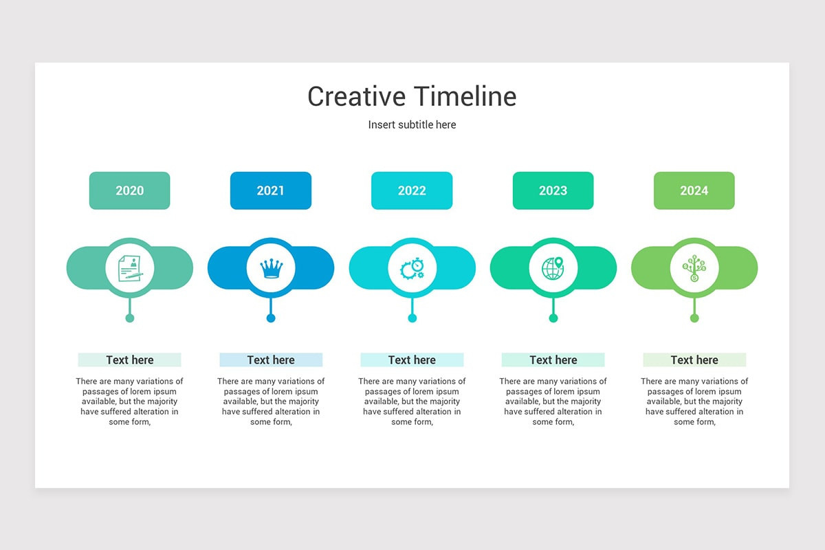 Creative Timeline PowerPoint Template | Nulivo Market