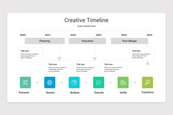 Creative Timeline PowerPoint Template | Nulivo Market