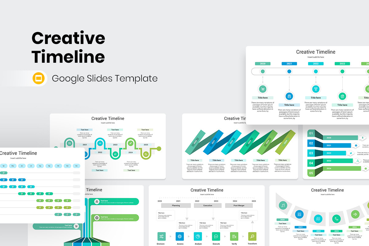 Creative Timeline Google Slide Template | Nulivo Market