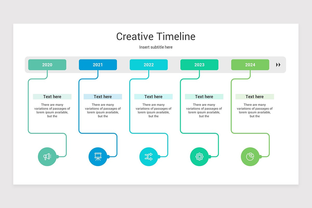 Creative Timeline Google Slide Template | Nulivo Market